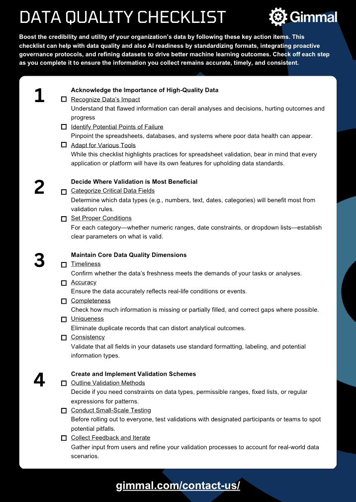 Checklist for Data Risk Mitigation - Gimmal, A Morae Company
